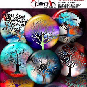 Tree of Life Digital Collage Sheets Printable 2.625 - Etsy