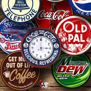 Vintage Signs Digital Collage Sheets Printable Download Mini Bottle ...