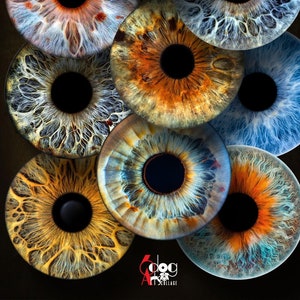 2" Circles Realistic Eye Irises Digital Collage Sheets Printable ...