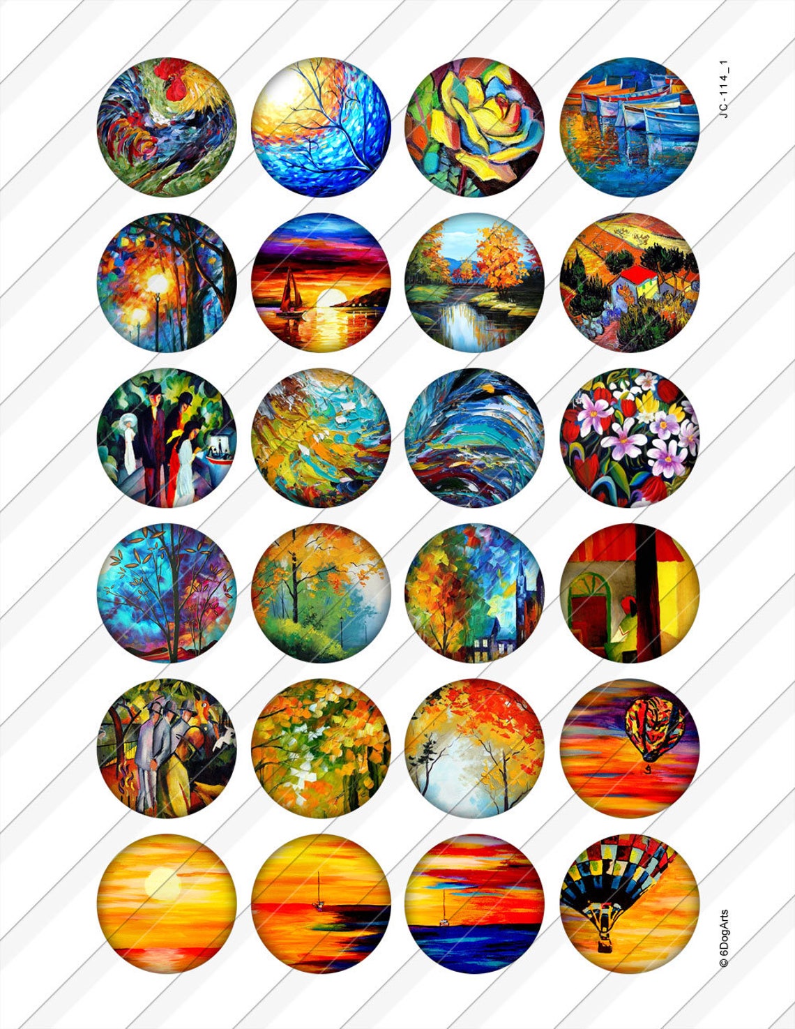 Impressionist Painting Digital Collage Sheets Printable - Etsy