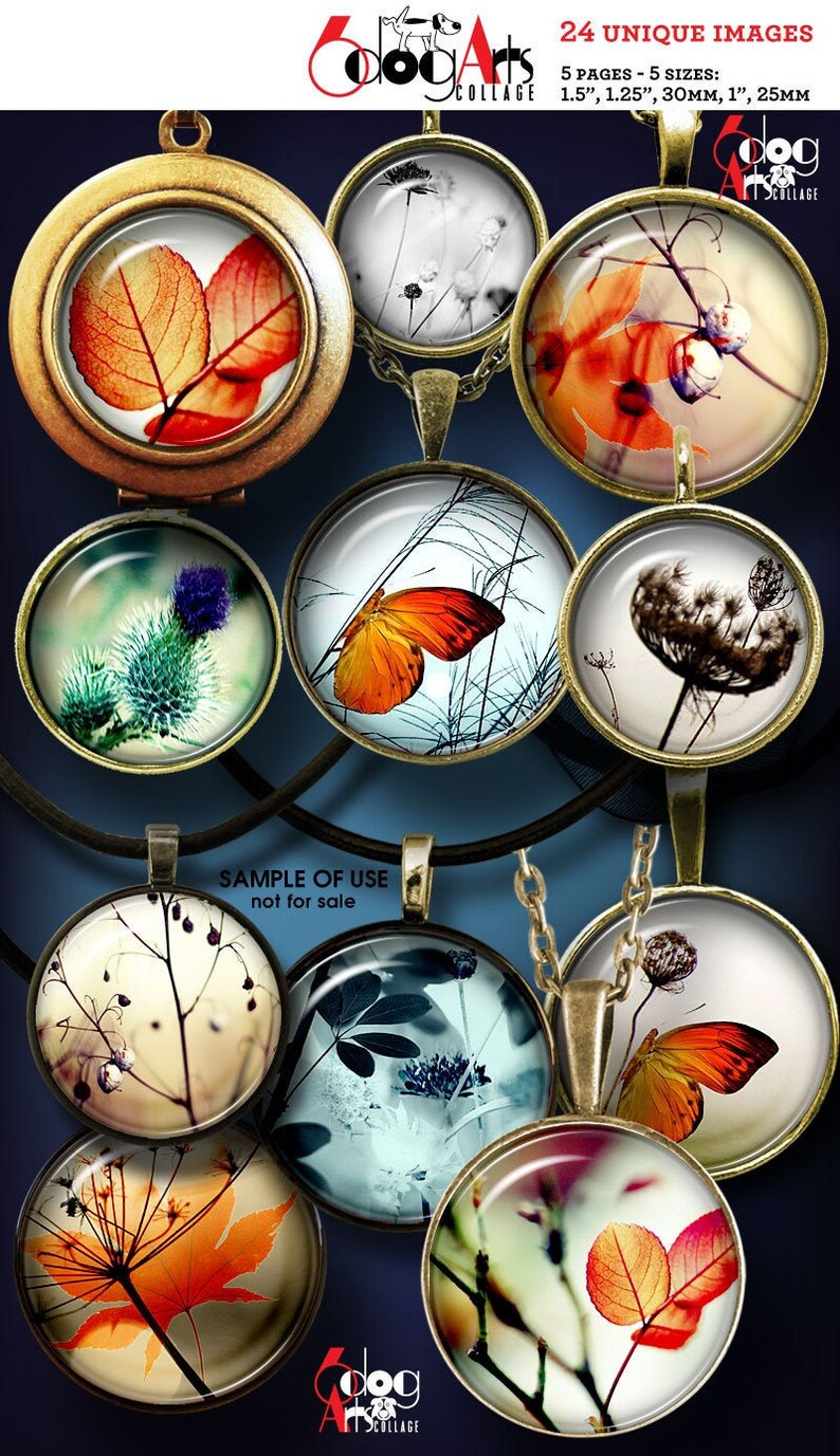 Autumn Morning Digital Collage Sheets Printable Download - Pendants ...