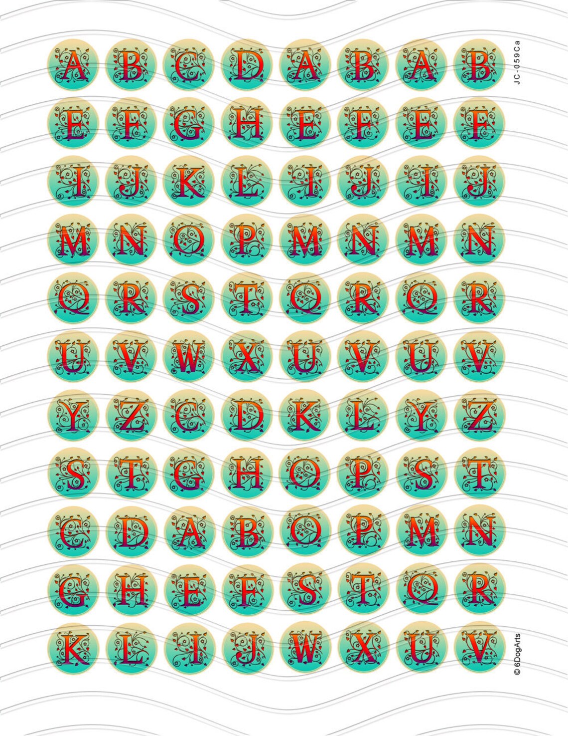 Digital Collage Sheets Alphabet Letters Printable Download - Etsy