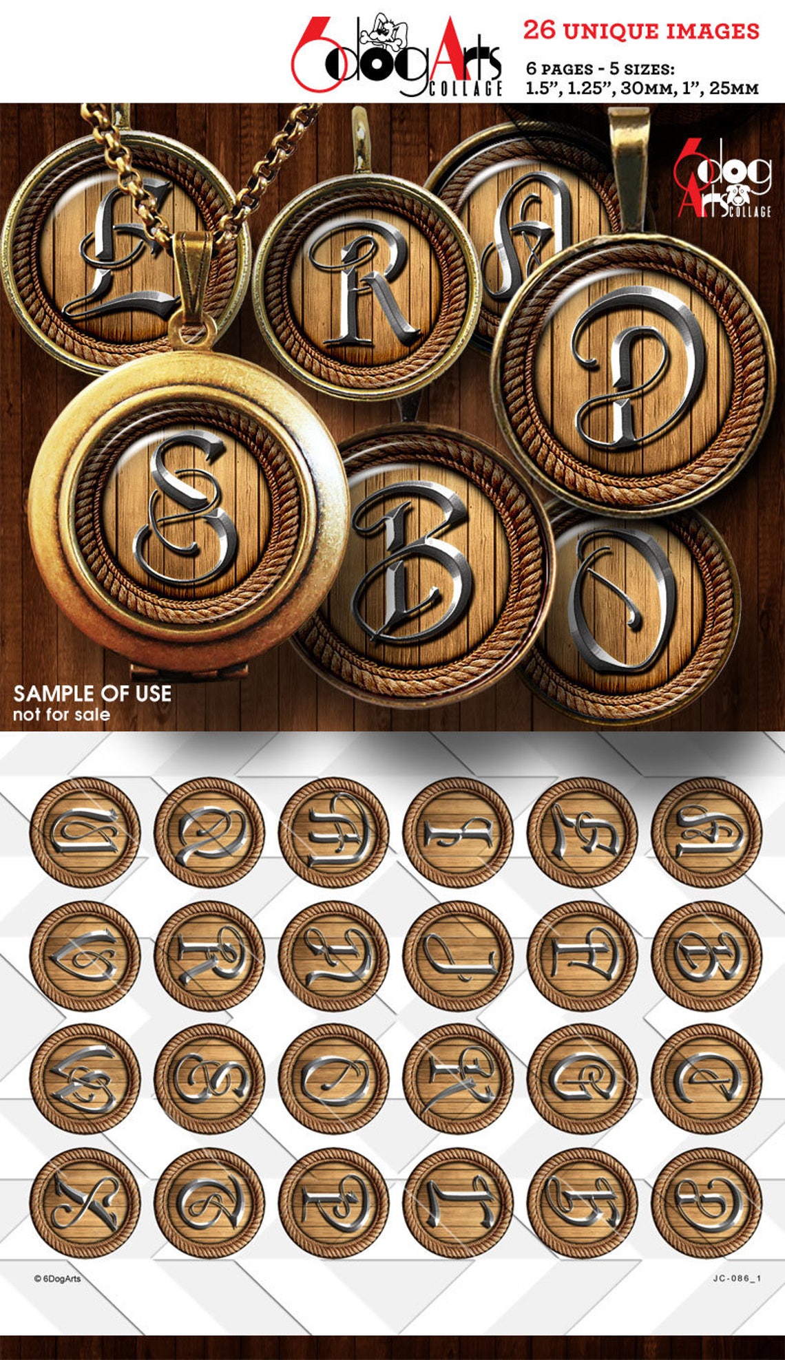 Metal Alphabet Digital Collage Sheets Printables for Bottle Caps ...