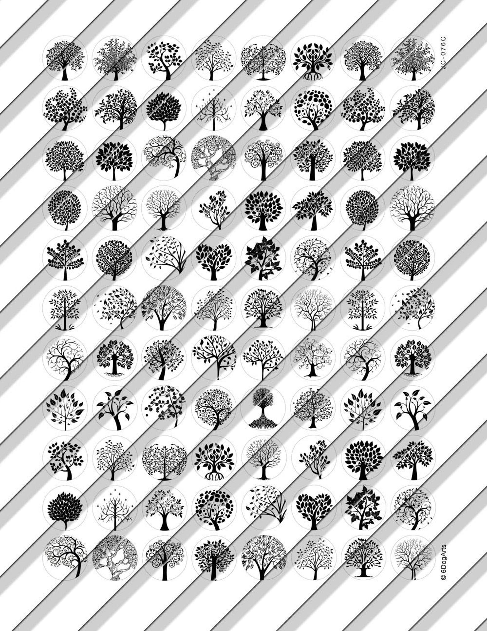 Tree of Life Digital Collage Sheets Printable Downloads for - Etsy