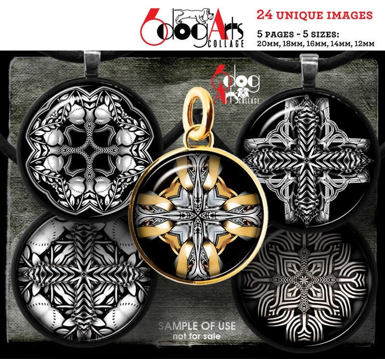 Crosses Digital Collage Sheets Printable Download Mini Bottle - Etsy