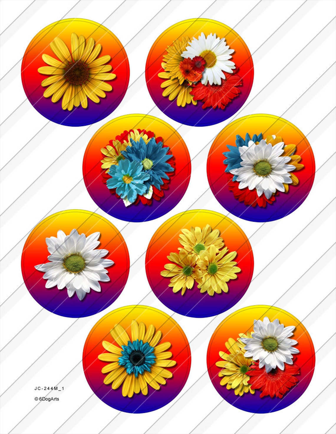 Flower Bouquet Digital Collage Sheets Printable Download - Etsy