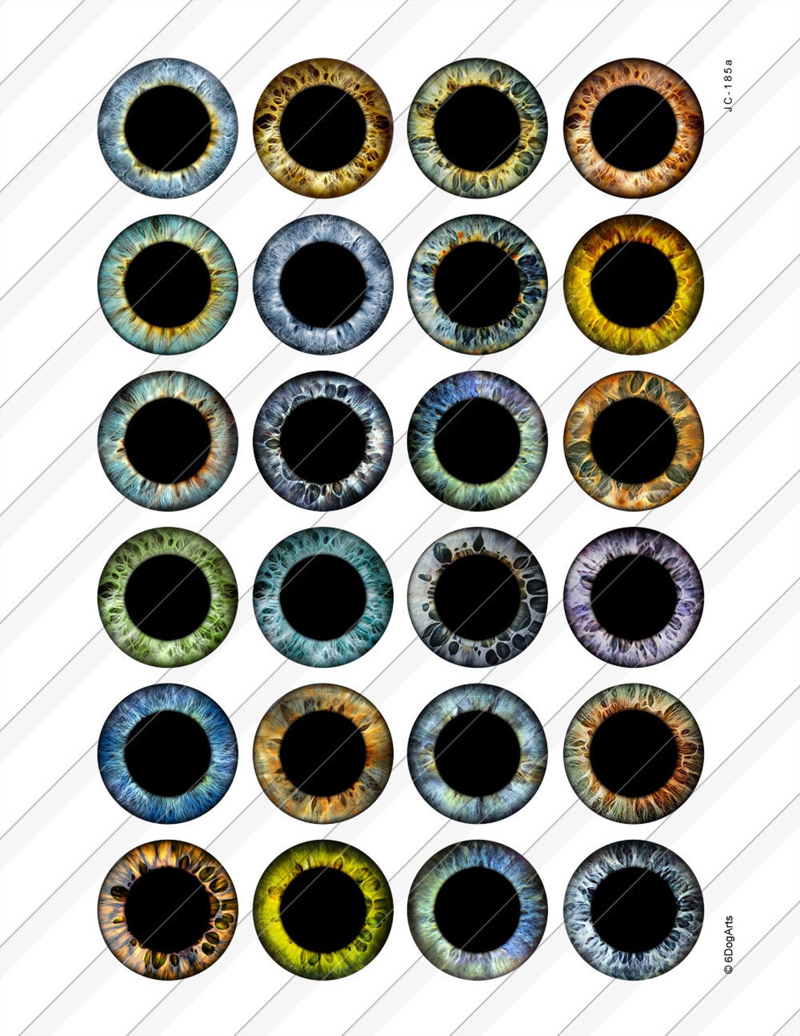 Doll Eyes Digital Collage Sheets Printable Irides With LARGE Size ...