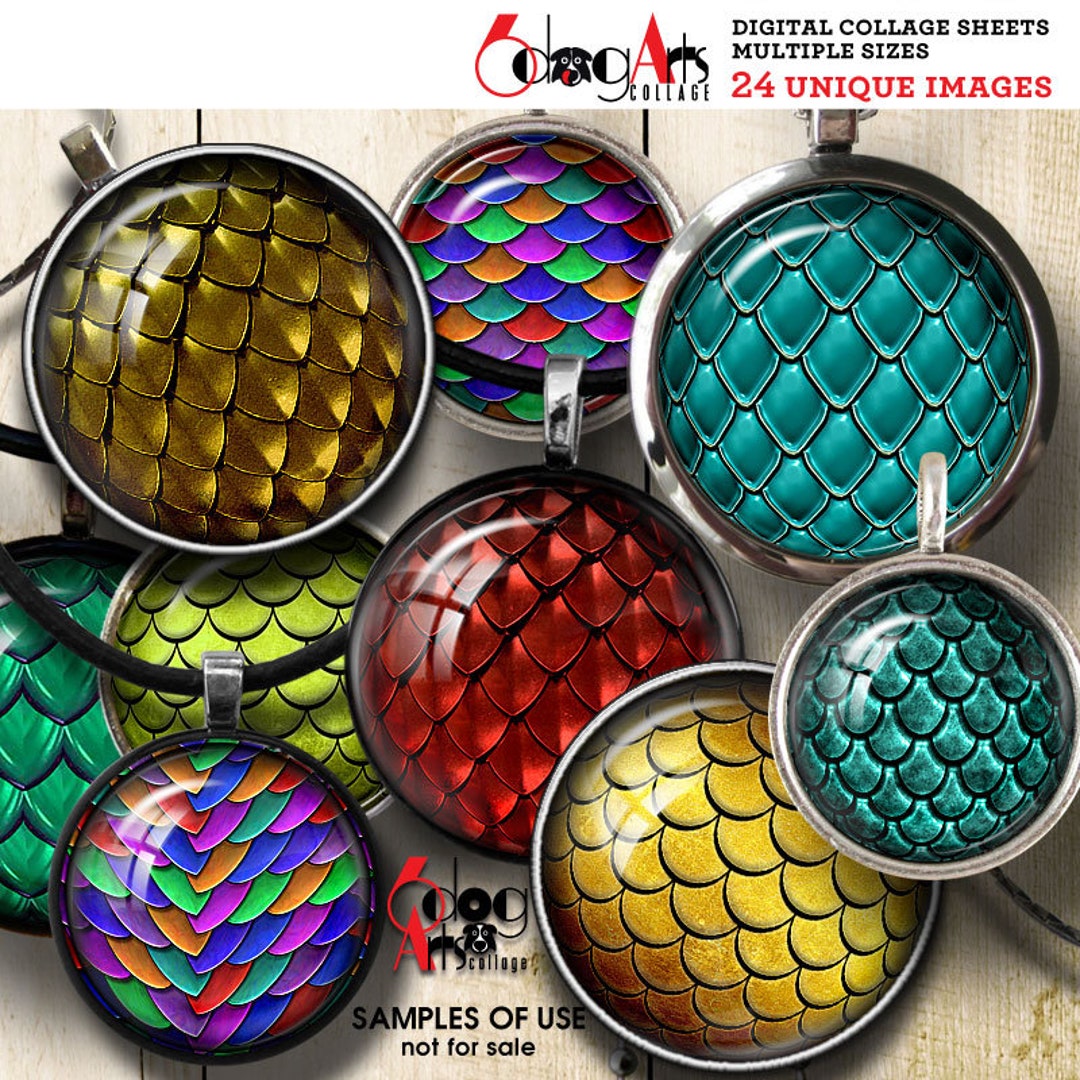 Dragon Scales Pattern Digital Collage Sheets Printable Downloads for ...