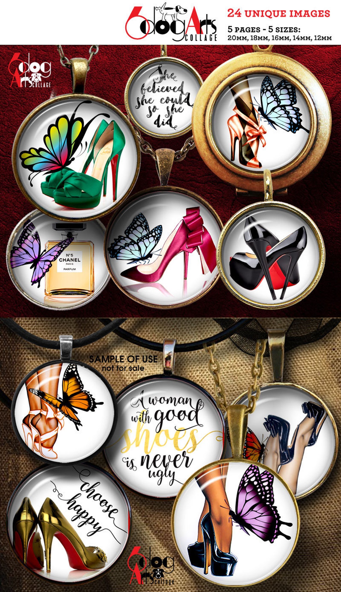 High Heels Digital Collage Sheets Printable Downloads - Jewelry ...