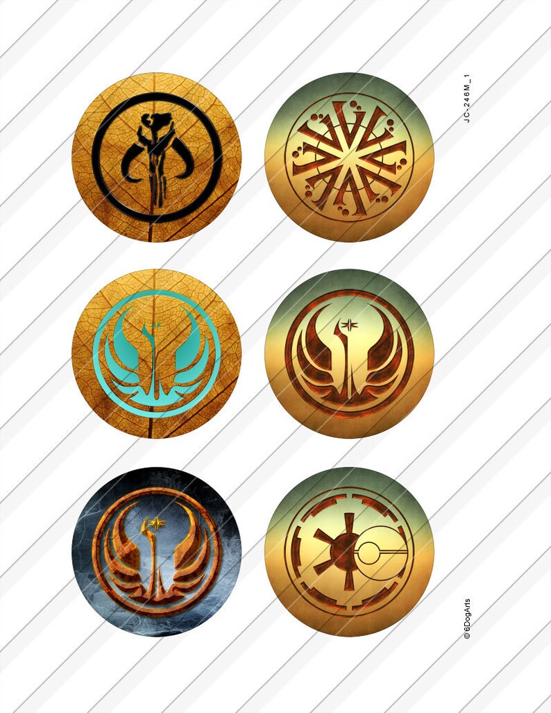 Star Wars Emblems Digital Collage Sheets 2.625 | Etsy