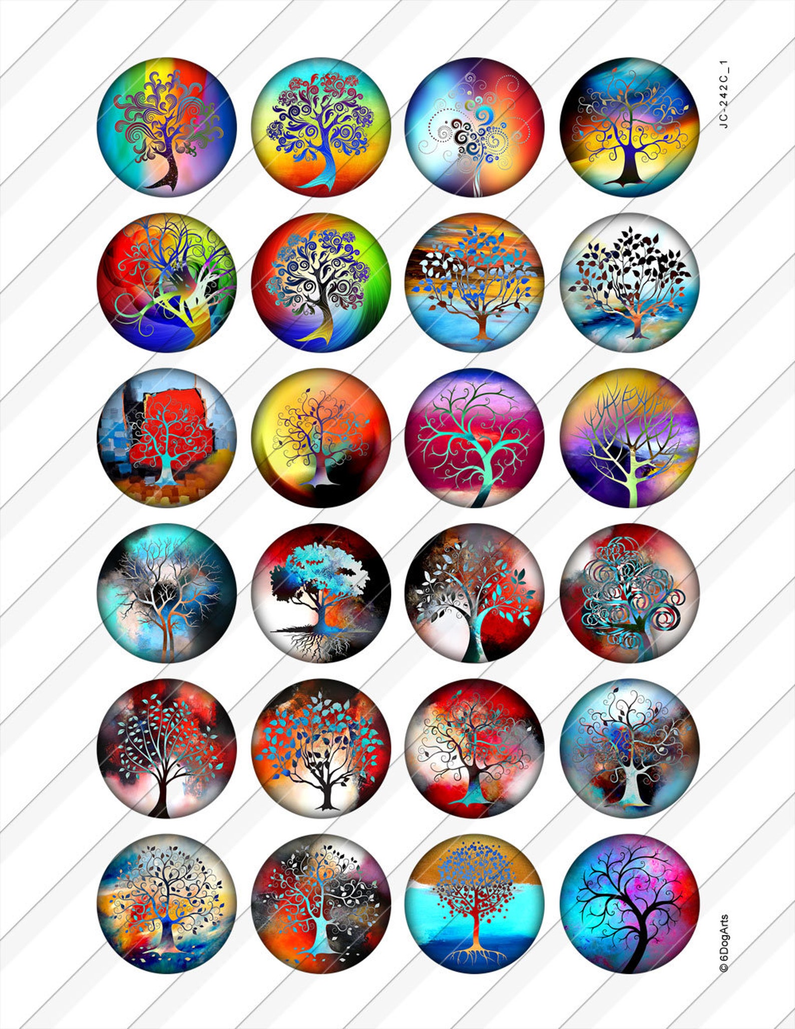 48 Tree of Life Digital Collage Sheets Printable Download for - Etsy