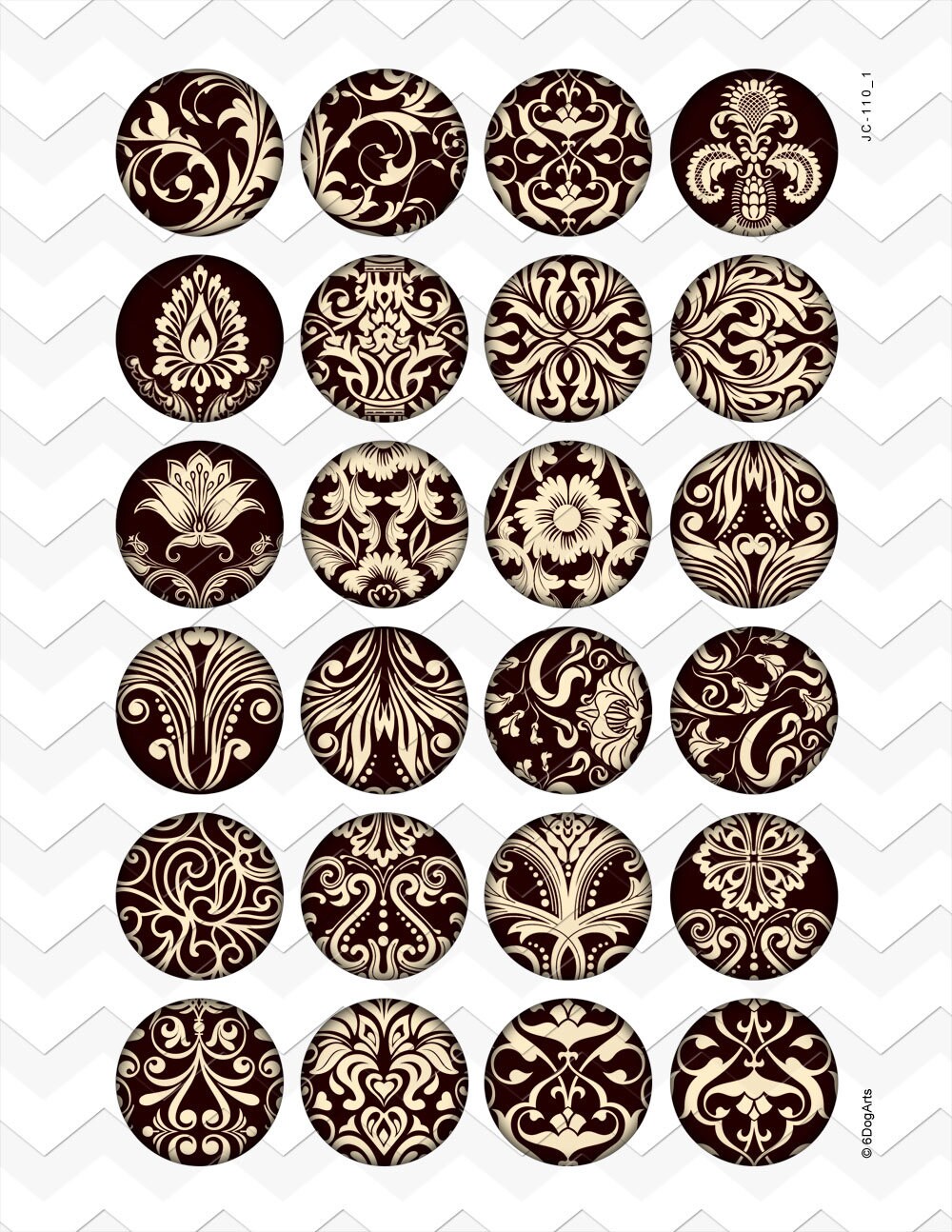 Damask Patterns Digital Collage Sheets Printable Downloads | Etsy