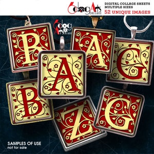 Vintage Alphabet Letters Digital Collage Sheets Printable Download for ...