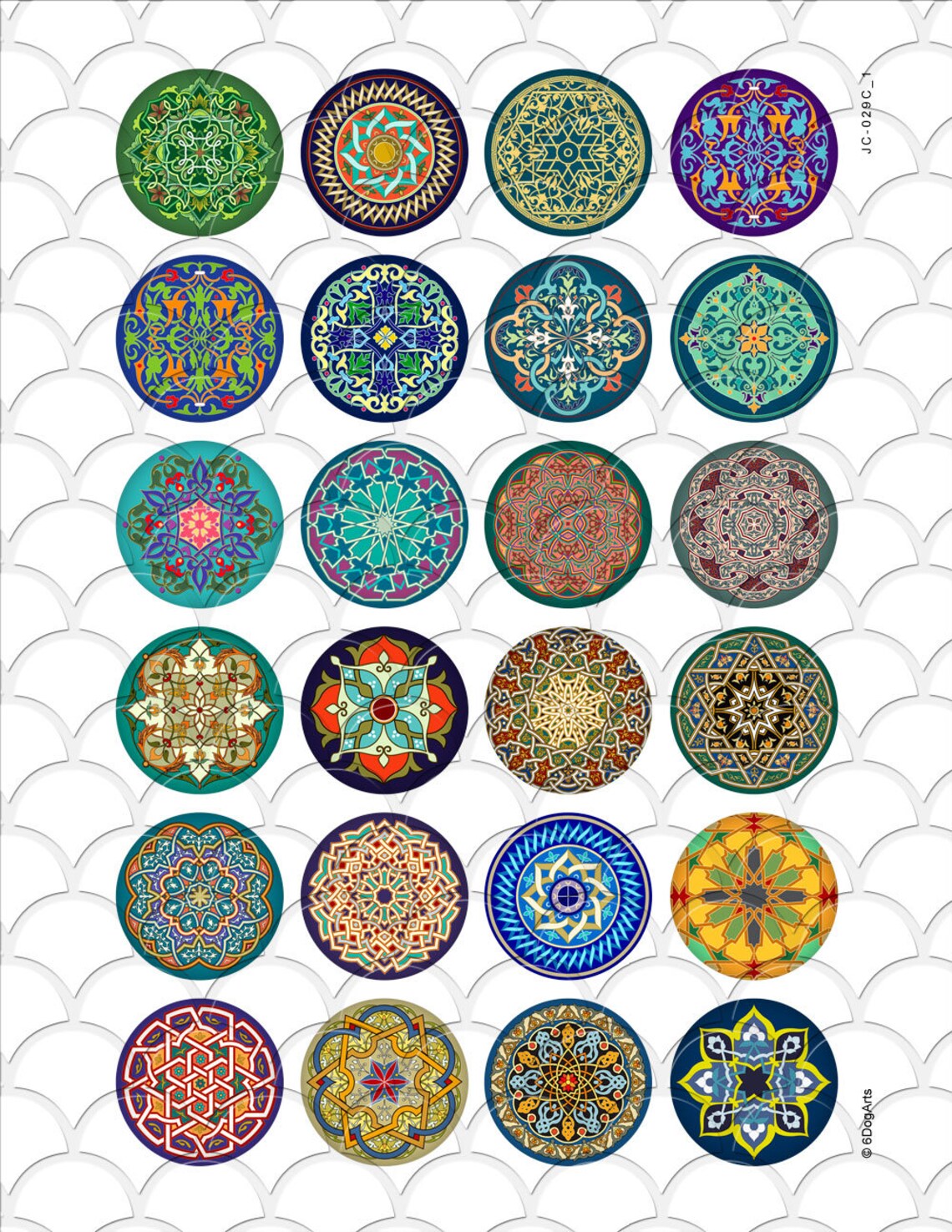 Arabesque Digital Collage Sheets Printable Download for Mini - Etsy