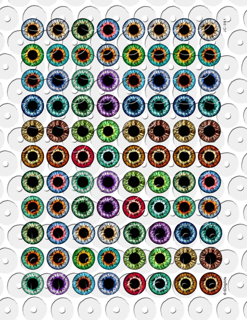 Doll Eyes Digital Collage Sheets Printable Realistic Irides - Etsy