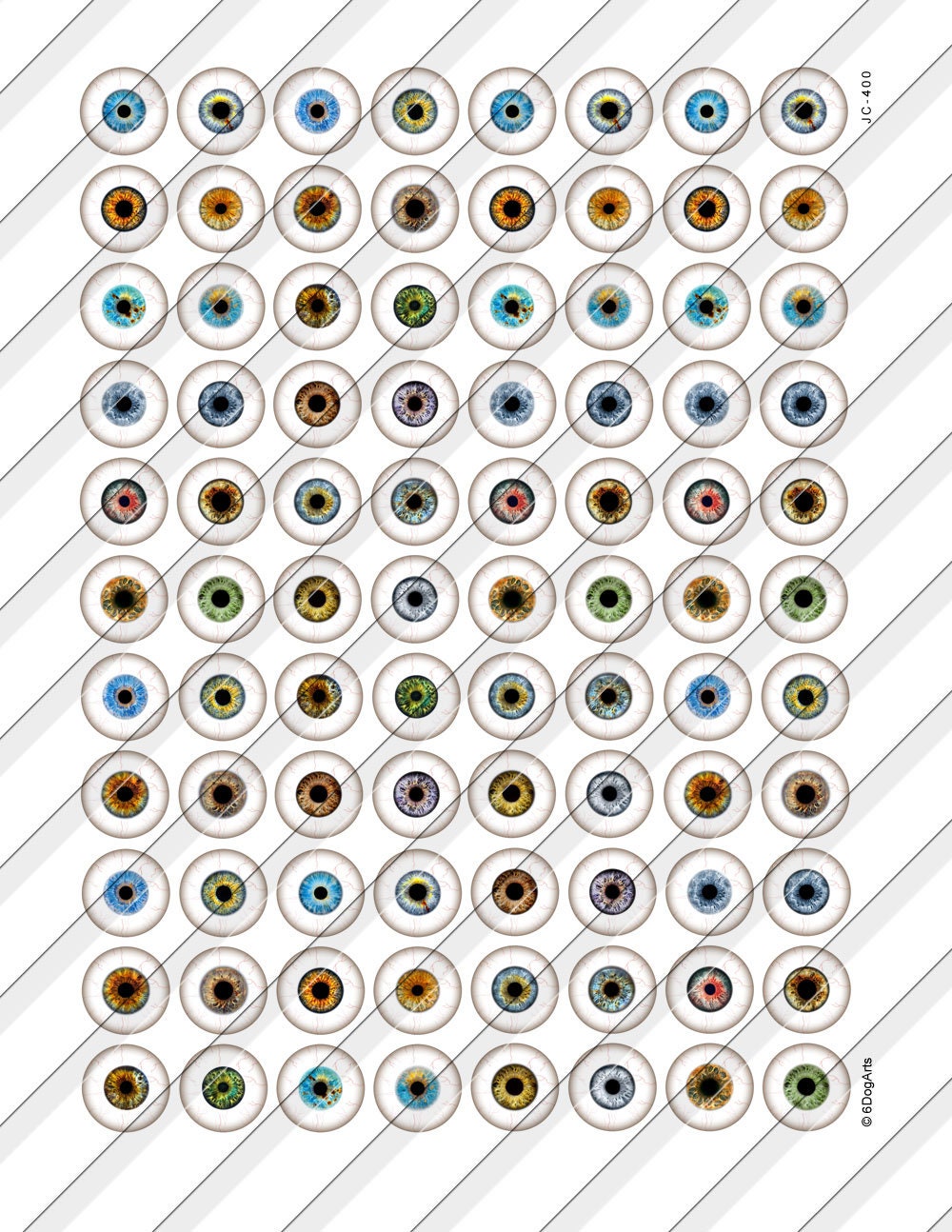 Eyeballs Digital Collage Sheets Printable Irides Download - Etsy