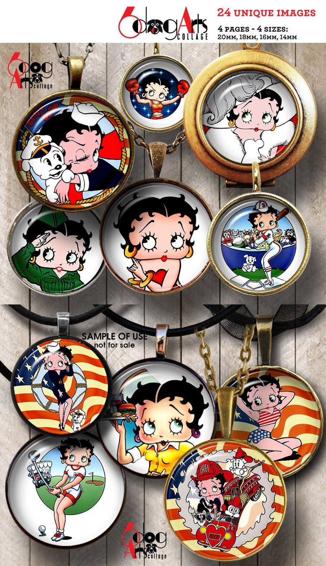 Vintage Pin up Digital Collage Sheets - Earrings Pendants Cabochons ...