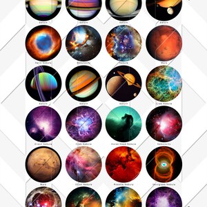 Astronomy Space Digital Collage Sheets Printable Downloads for Mini ...