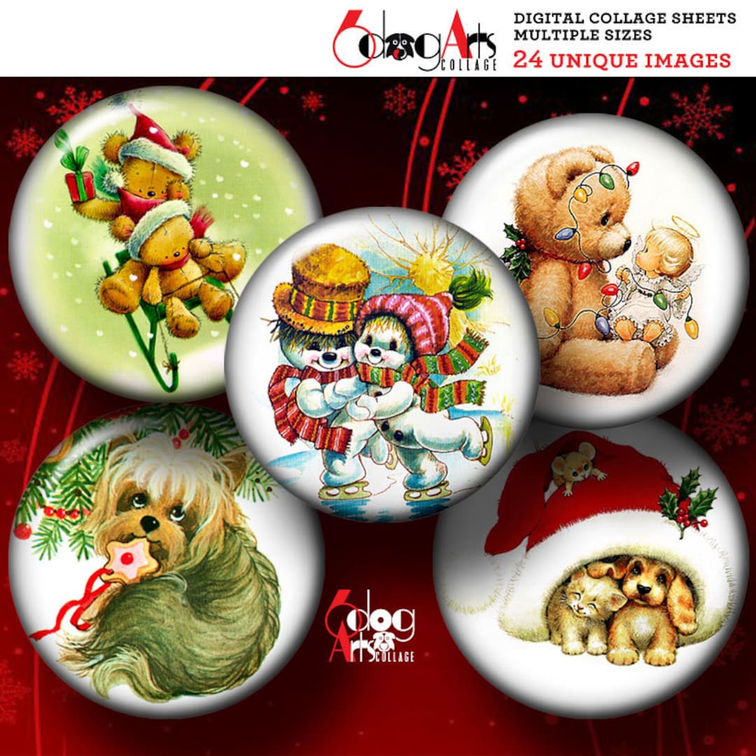 Christmas New Year Digital Collage Sheets Printable Download for ...