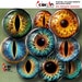 Dragon Eyes Digital Collage Sheets Printable Chips for Doll Making ...