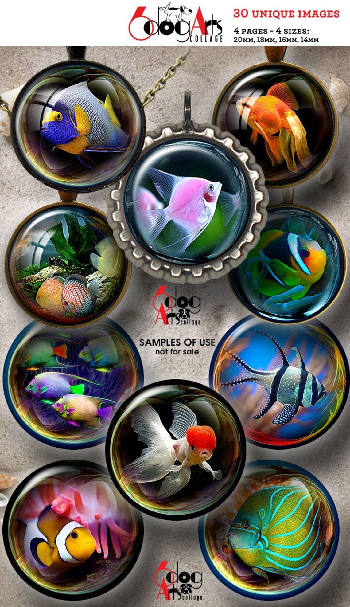 Sea in the Bubble Digital Collage Sheets Printable Download - Etsy