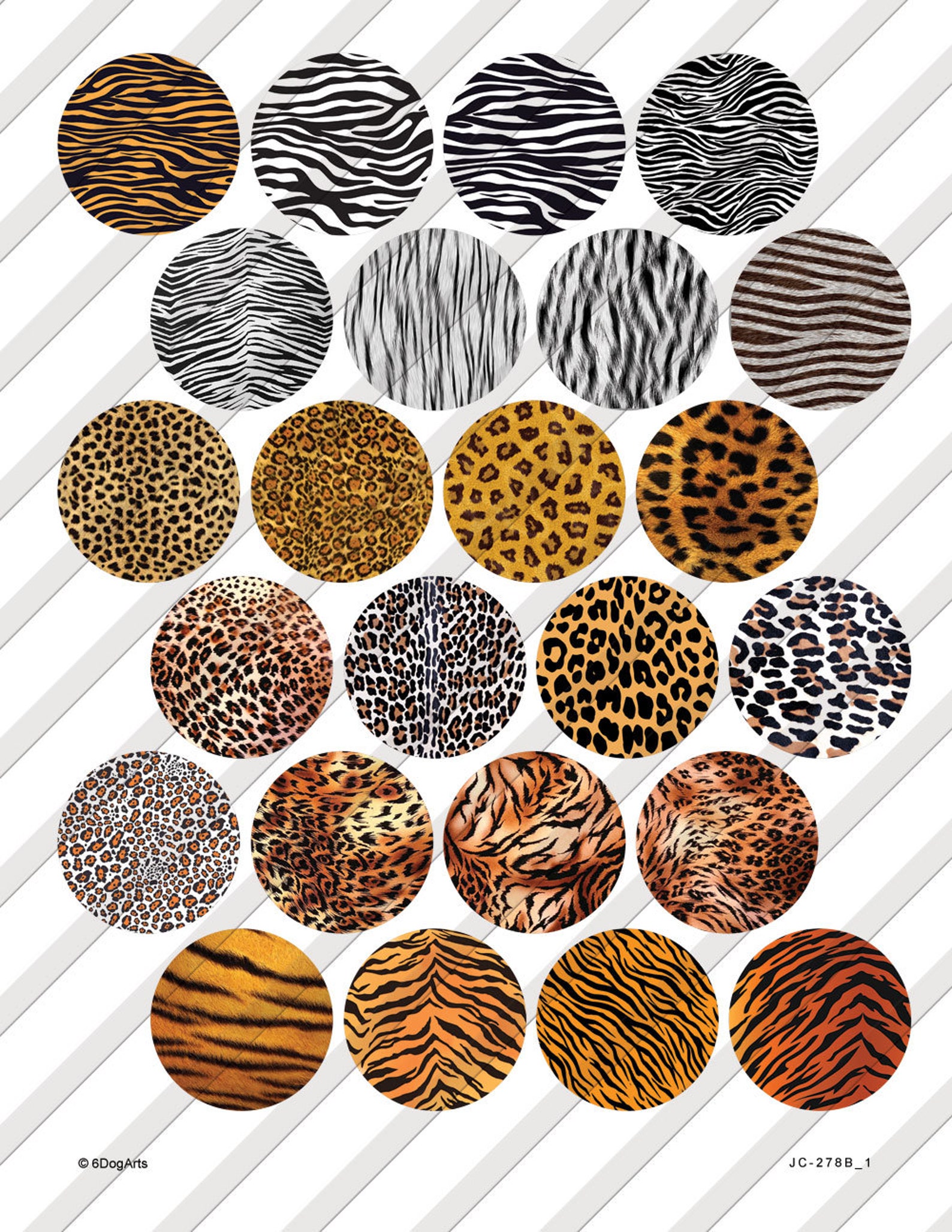 Animal Print Pattern Digital Collage Sheets Printable - Etsy