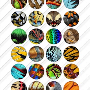 Butterfly Wings Digital Collage Sheets Printable Download Mini Bottle ...