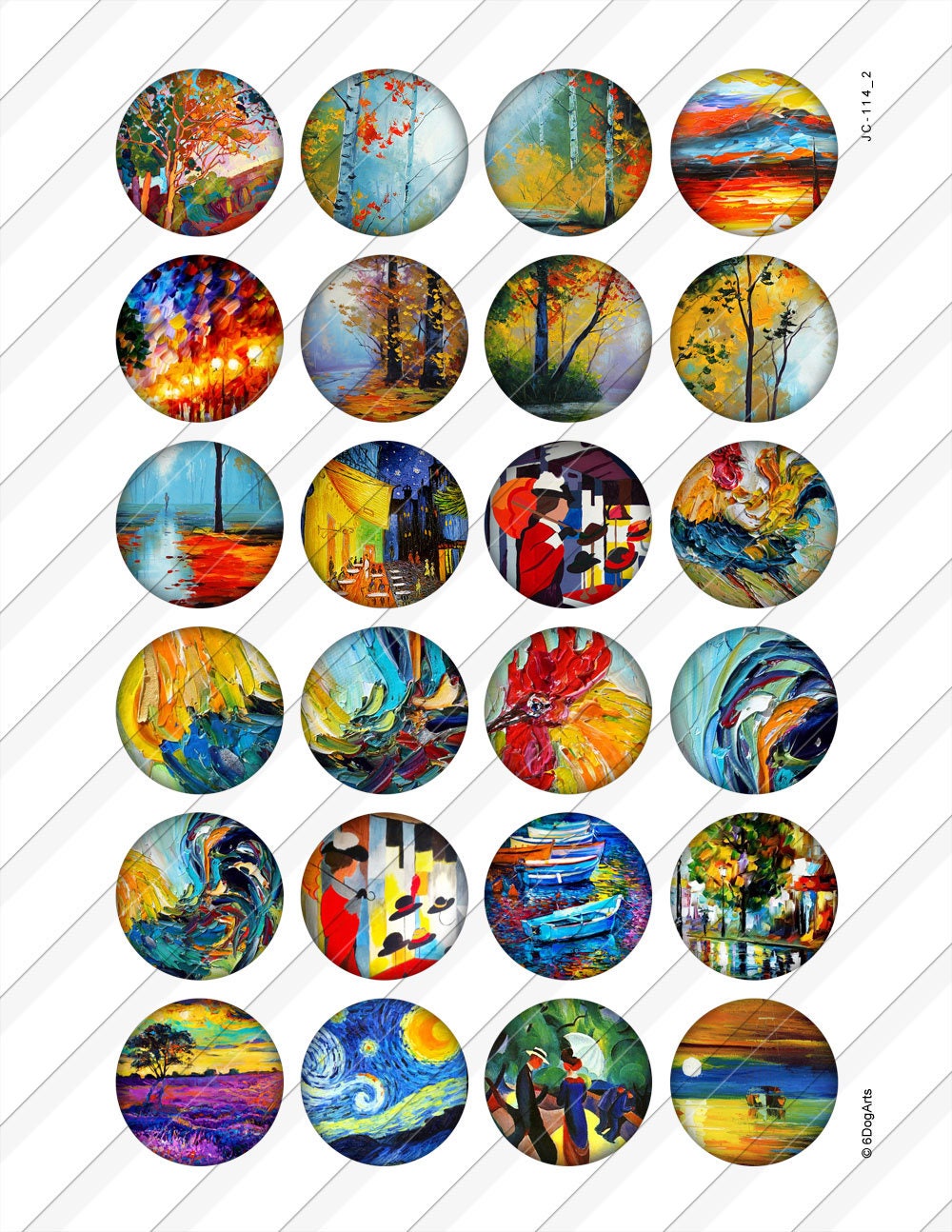 Impressionist Painting Digital Collage Sheets Printable | Etsy