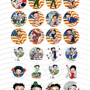 Vintage Pin up Digital Collage Sheets - Earrings Pendants Cabochons ...