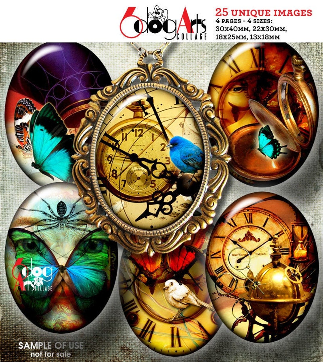 Steampunk Fantasy Digital Collage Sheets Printable Download - Etsy