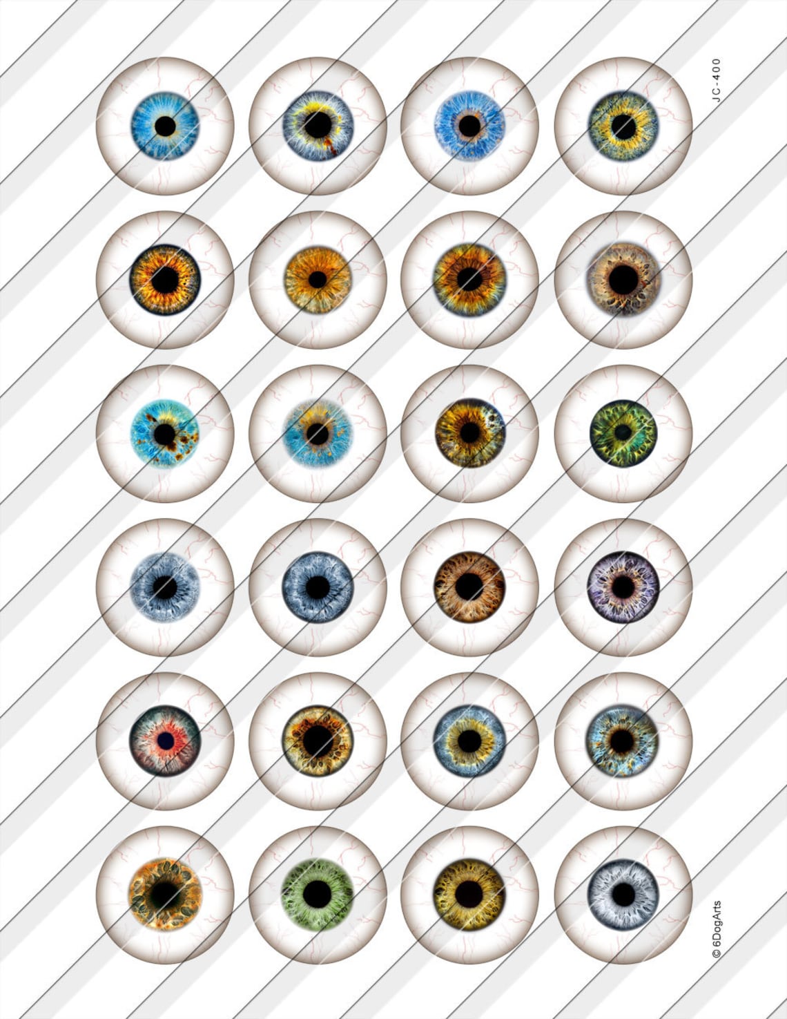Eyeballs Digital Collage Sheets Printable Irides Download - Etsy