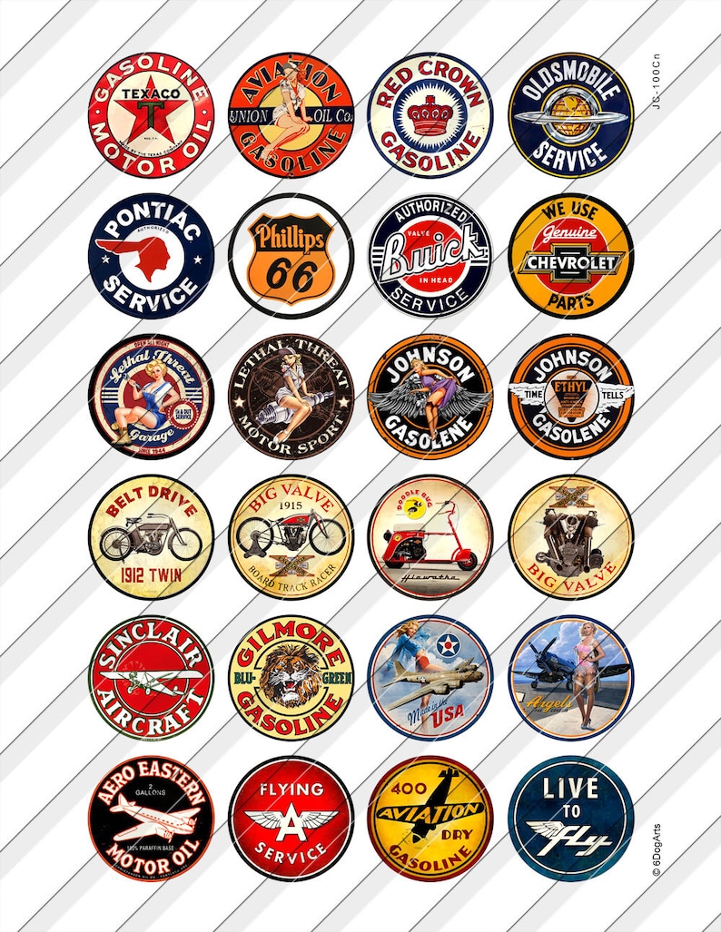 Vintage Signs Digital Collage Sheets Printable Download Mini - Etsy