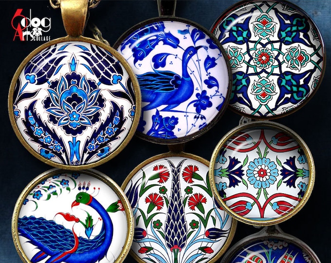 Handmade Blue Turkish Tile Wall Panel 120 Cm - Etsy