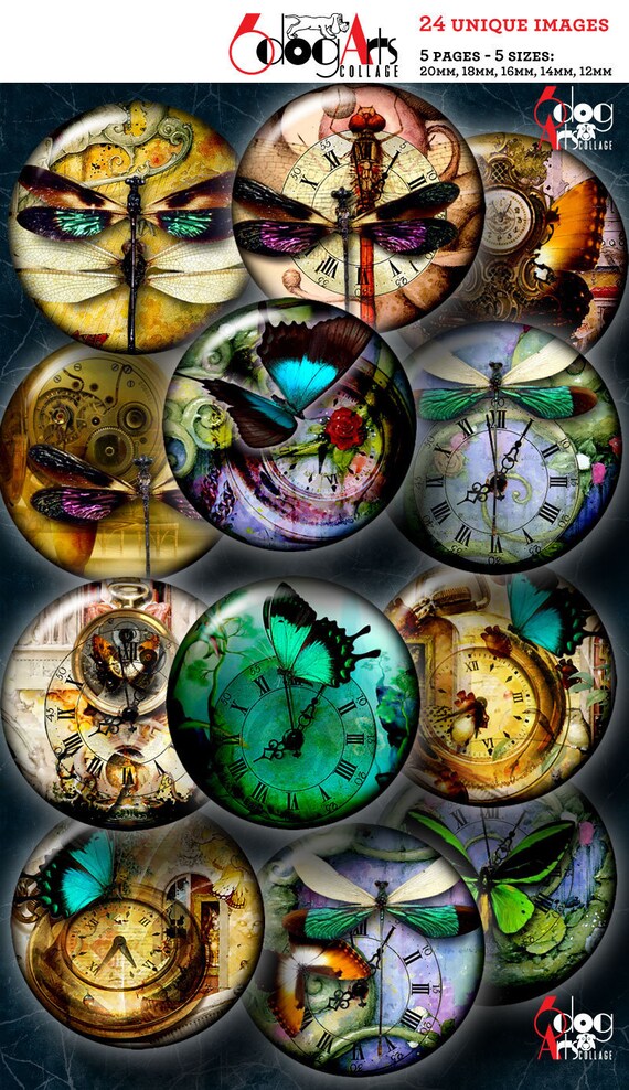 Steampunk Dream Digital Collage Sheets Printable Download - Etsy
