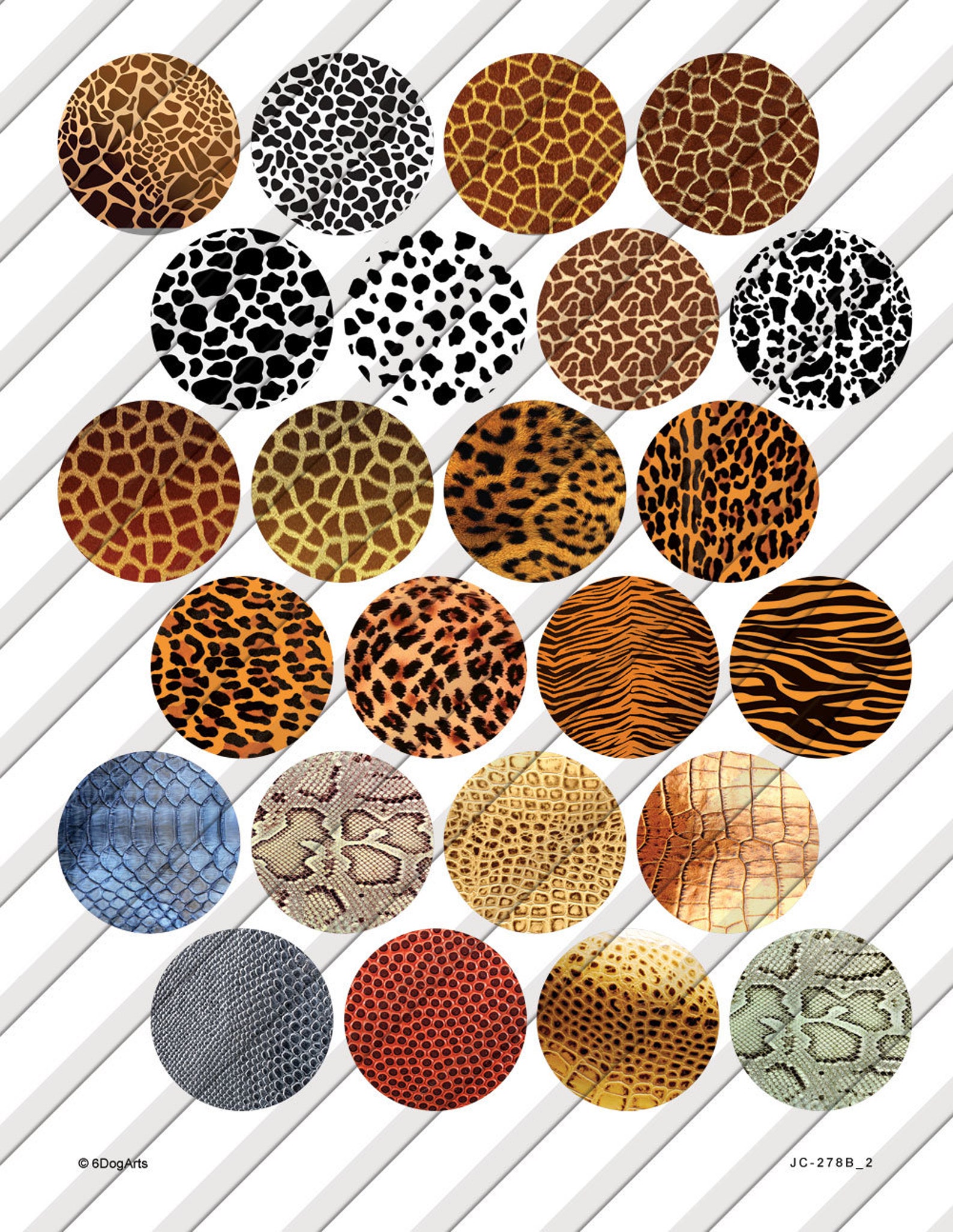 Animal Print Pattern Digital Collage Sheets Printable - Etsy