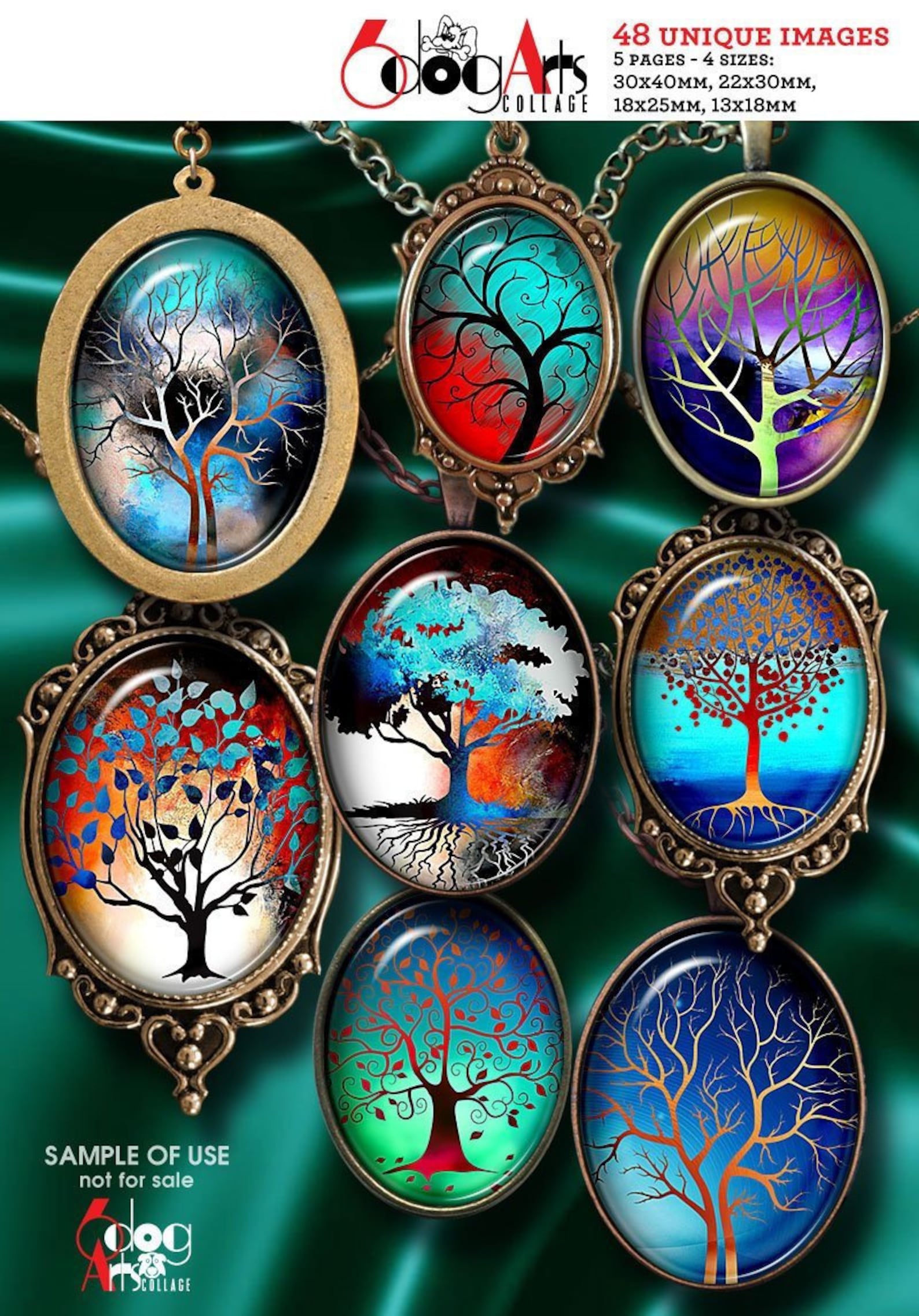 Tree of Life Digital Collage Sheets Printable Download | Etsy