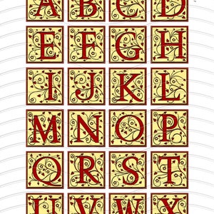 Vintage Alphabet Letters Digital Collage Sheets Printable Download for ...