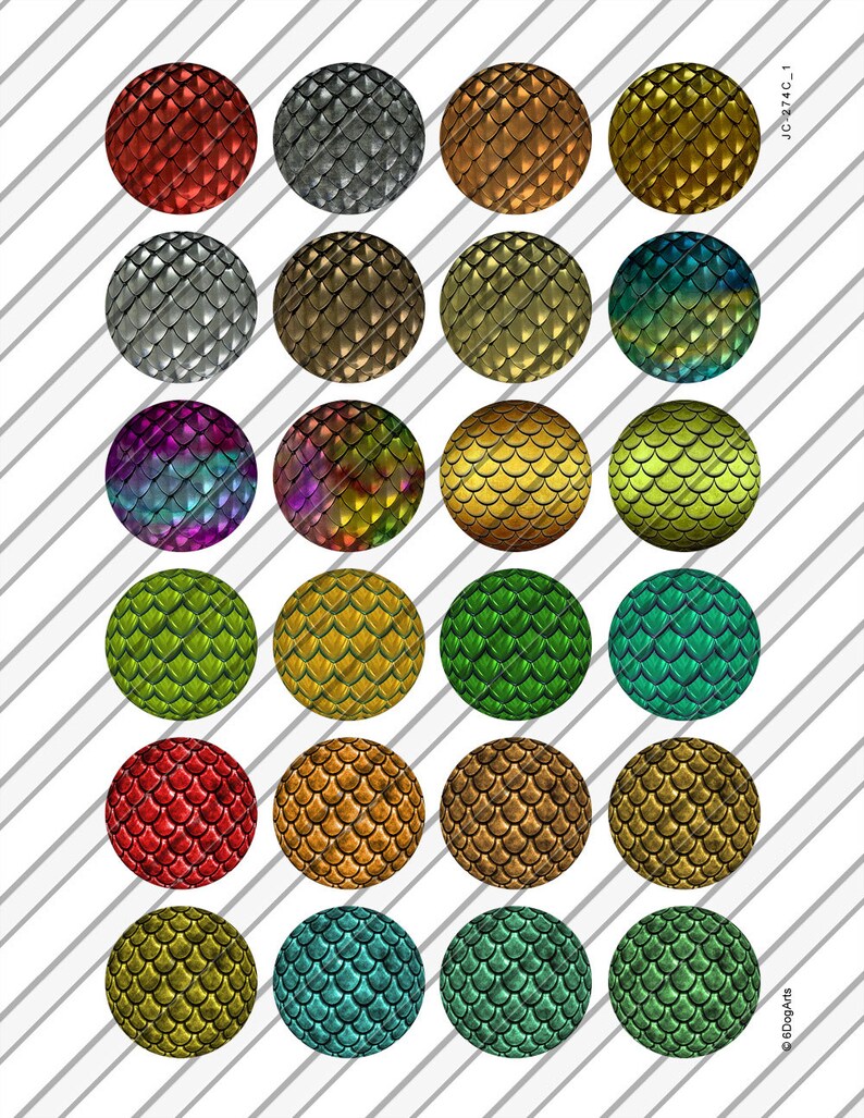 Dragon Scales Pattern Digital Collage Sheets Printable | Etsy