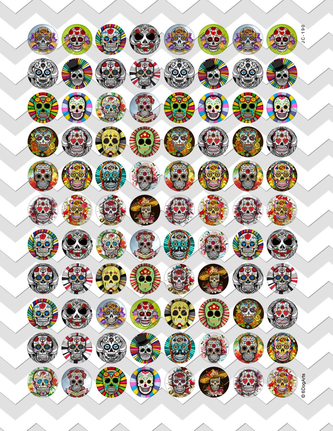 Sugar Skull Calavera Día De Los Muertos Day of the Dead | Etsy