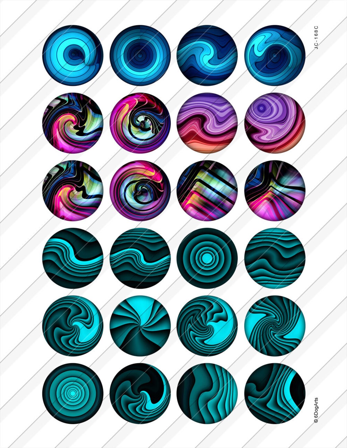 Abstract Geometry Digital Collage Sheets Printable Download Glass ...