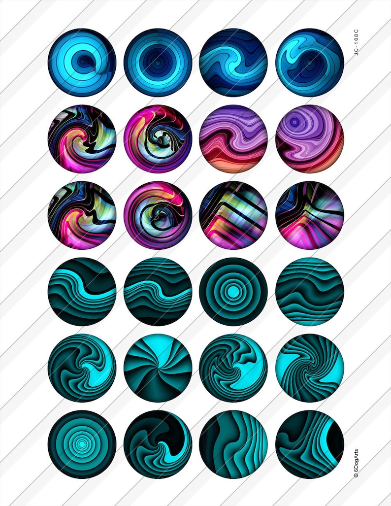 Abstract Geometry Digital Collage Sheets Printable Download Glass ...