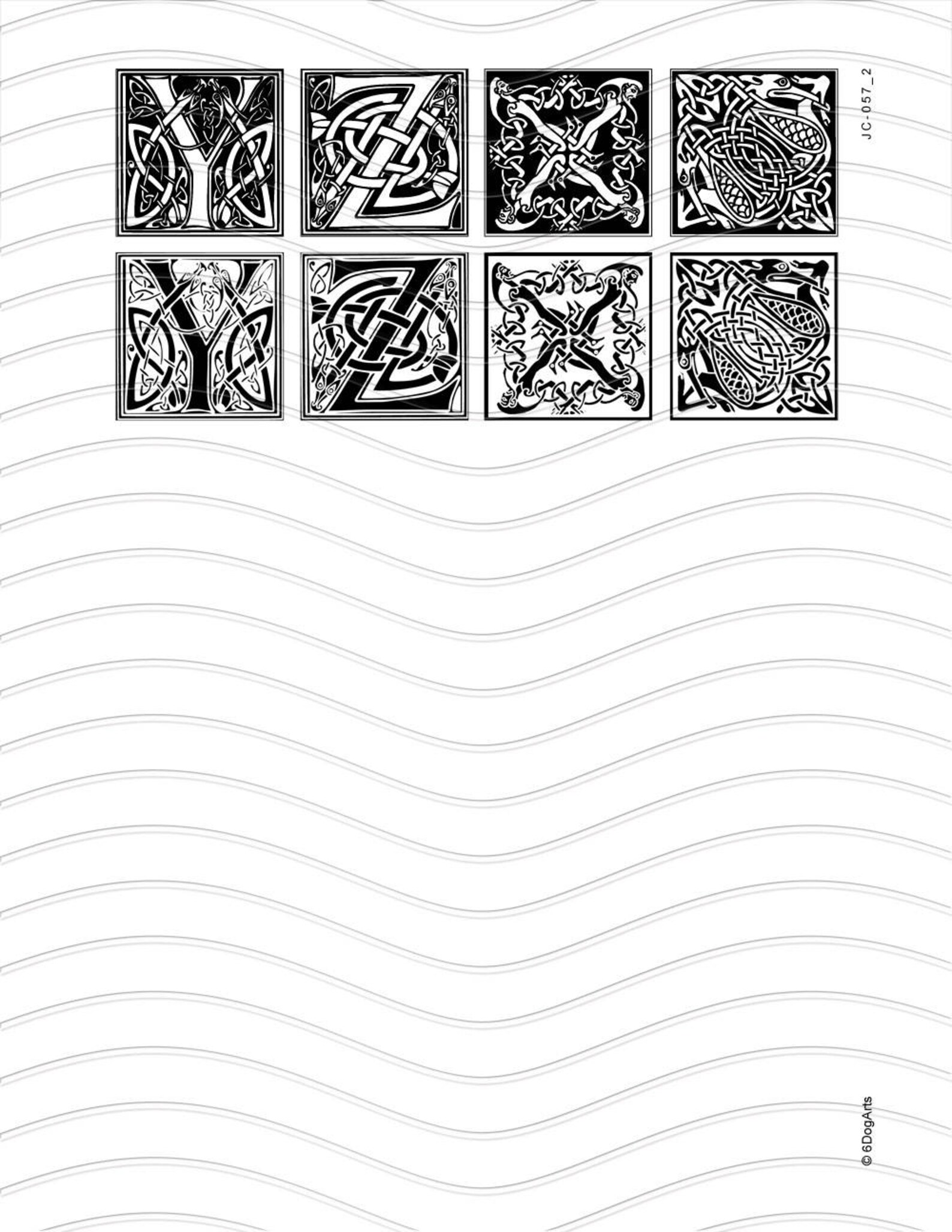 Celtic Alphabet 1.5x1.5 1x1 - Etsy