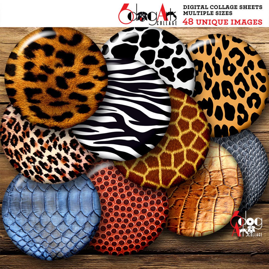 Animal Print Patterns Digital Collage Sheets Printable Downloads for ...