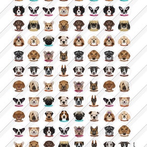 Dog Breeds Digital Collage Sheets Printable Downloads for Mini Bottle ...