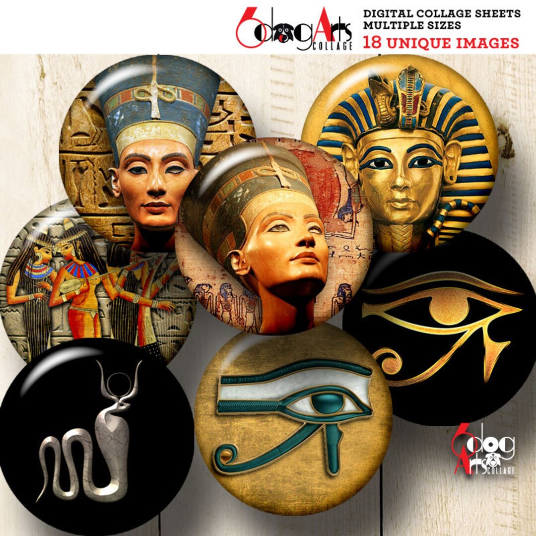 Ancient Egypt Digital Collage Sheets Printable 2.625" 1.85" 1.629" 1. ...