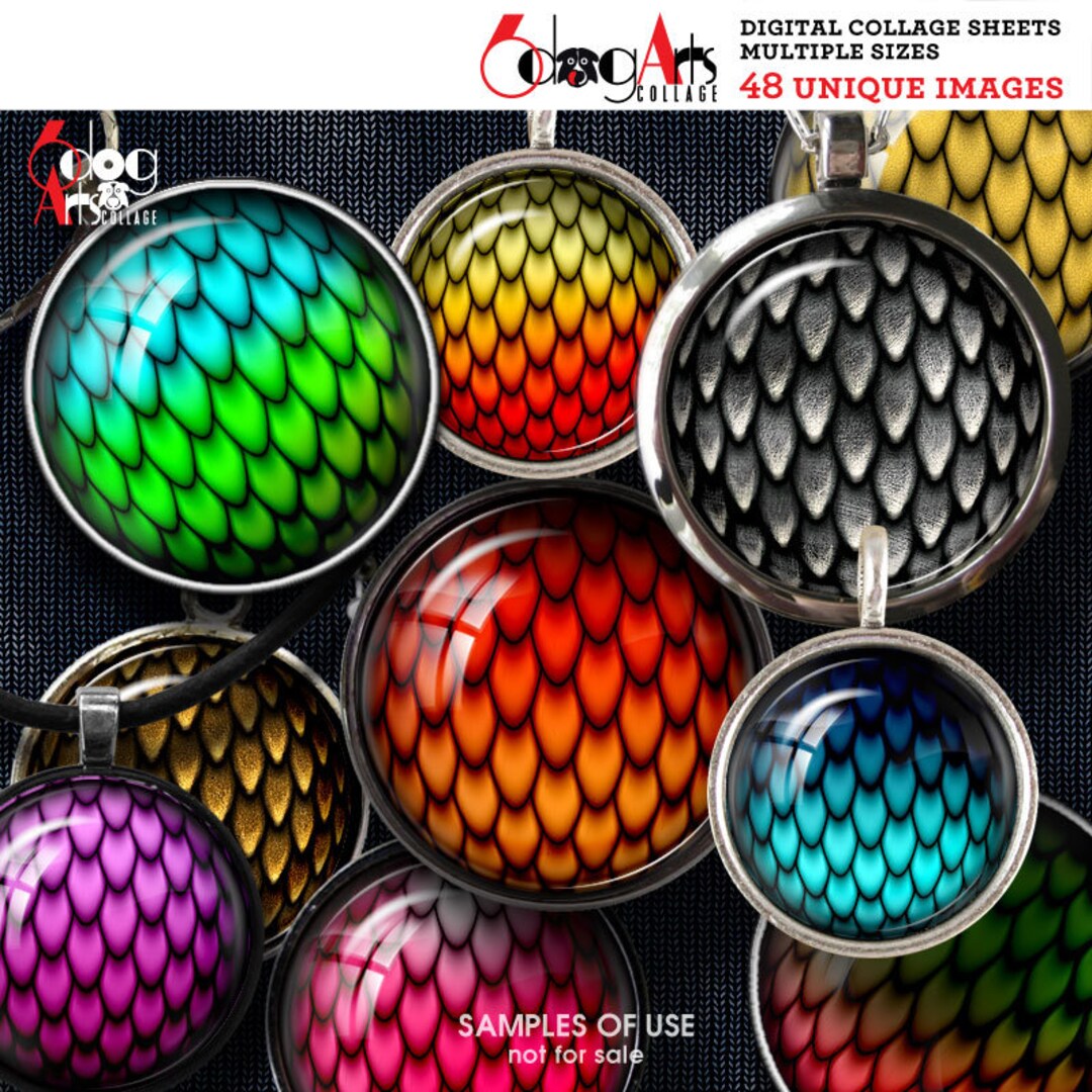 Dragon Scales Pattern Digital Collage Sheets Printable Downloads for ...