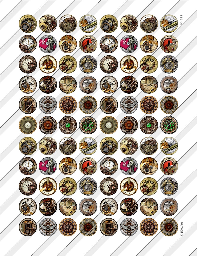 Steampunk Designs Digital Collage Sheets Printable Downloads | Etsy