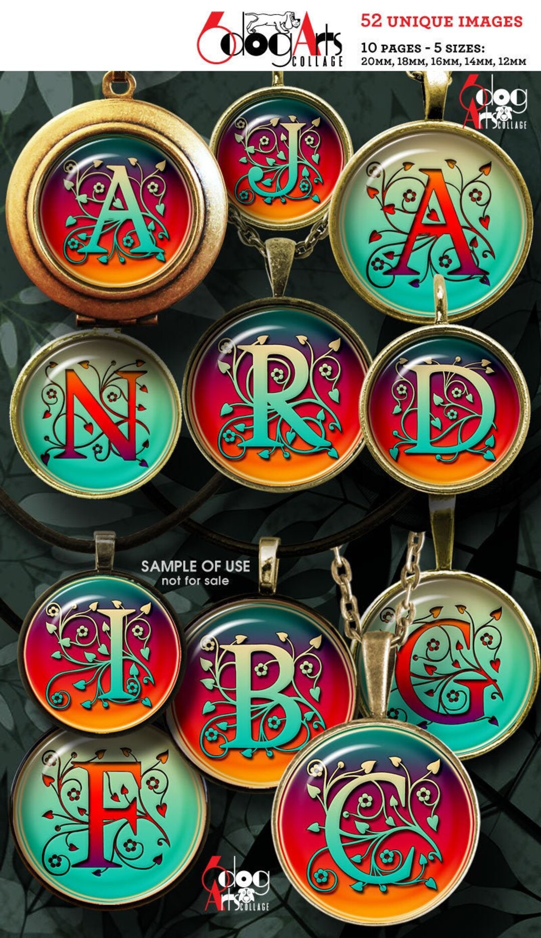 Digital Collage Sheets Alphabet Letters Printable Download - Etsy