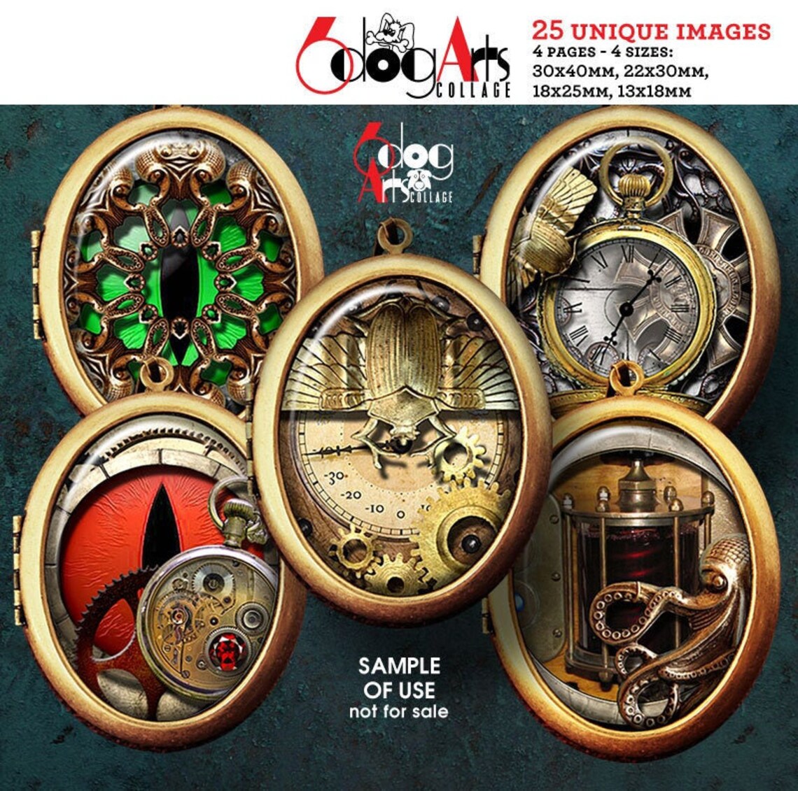 Steampunk Designs Digital Collage Sheets Printable Download - Etsy