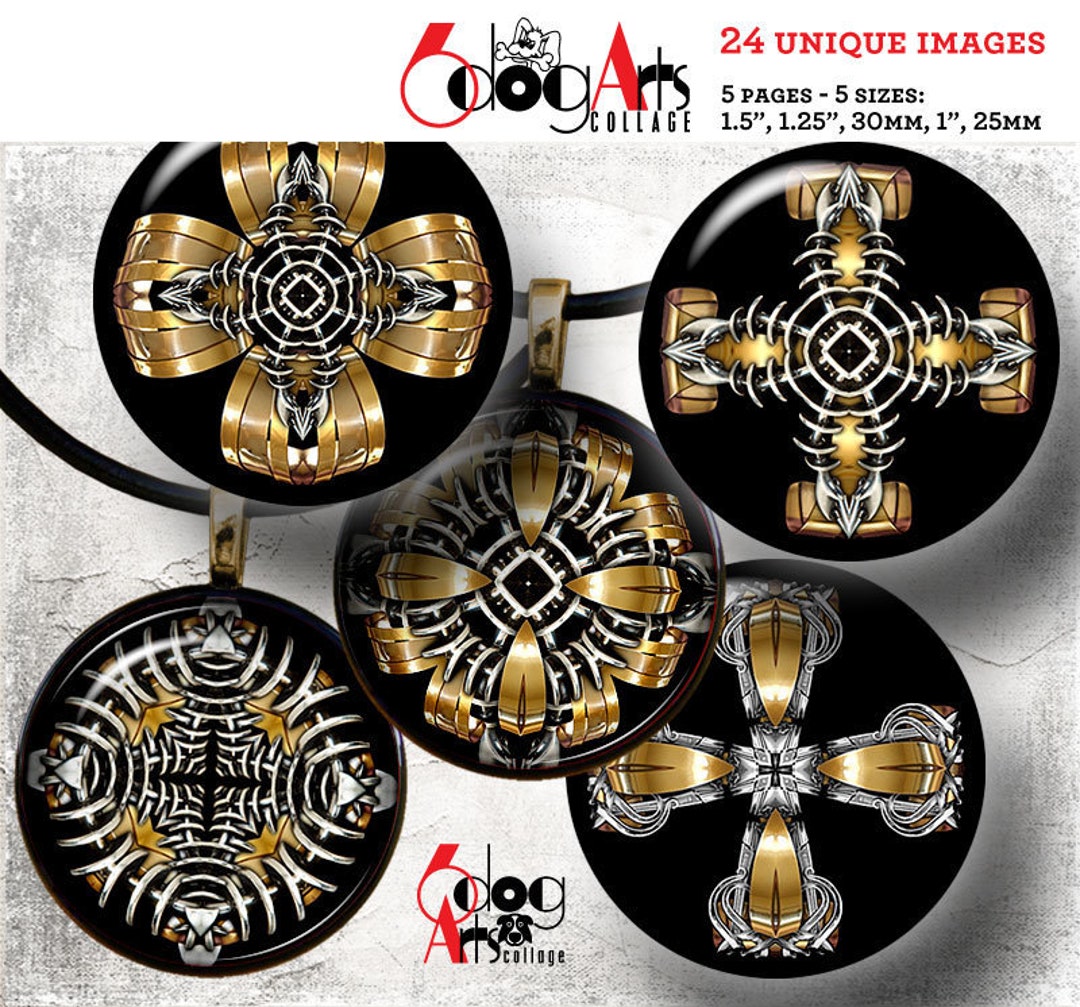 Crosses Digital Collage Sheets Printable Download for Bottle - Etsy